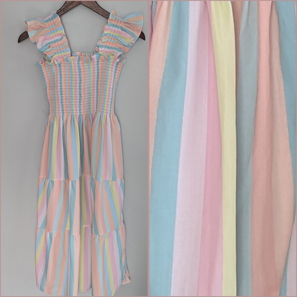 the smocking place | Dresses | New Womens The Smocking Place Pastel ...